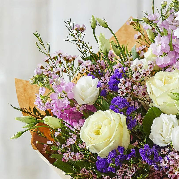 Hayden White & Pink Gift Bouquet | Lavender & Grey Sherborne – Lavender ...
